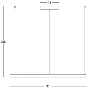 Zambelis 23035 - LED Stmívatelný lustr na lanku LED/45W/230V 3000K černá
