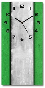 Wallmuralia Moderní hodiny nástěnné Zelená zeď 30x60 cm