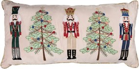 Veliký vánoční dekorační polštář s Louskáčky Nutcracker - 76*35*4 cm