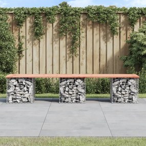 Zahradní lavice gabionový design 203x44x42 cm masivní douglaska - Default Title