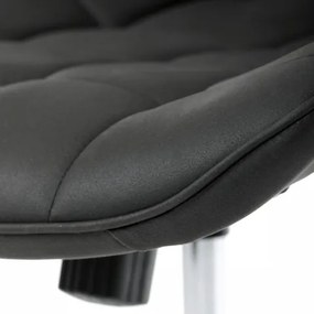 Kancelářská židle černá dekor broušené kůže černý kovový kříž KA-V3120 BK3