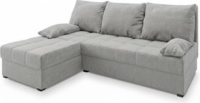 Rohová rozkládací sedací souprava do L CELESTE, 200 cm, s úložným prostorem Roh pohovky: Levý roh, Barva látky Malmo: Světle šedá (Malmo 83)