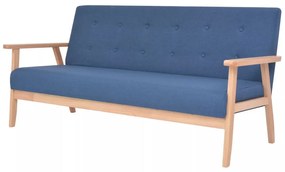 Trojmístná sedačka Warner - textil | modrá