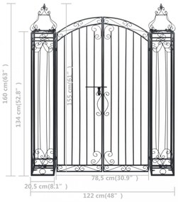 Okrasná zahradní brána kov Dekorhome 100 cm