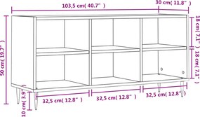 vidaXL TV skříňka 103,5 x 30 x 50 cm kompozitní dřevo [826985] Barva: kouřový dub