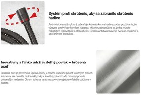 Deante Deante, sprchová hadice 150cm s ocelovým opletením, ocelová, DEA-NDA_F53W