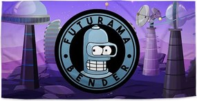 Sablio Ručník Futurama Bender Planeta s vysílači - 30x50 cm