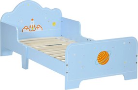 Dětská postel ZONEKIZ pro děti ve věku 3-6 let 143x74x59 cm Dřevěná postel s bezpečnostními zábranami Max zatížení 80 kg Moderní nábytek do ložnice Mo