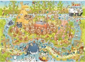 HEYE Puzzle Šílená ZOO: Australská expozice / 1000 dílků / 70 × 50 cm