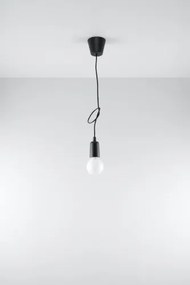 Lustr SOLLUX Diego 1 E27 1x60W bez zdroje SL.0572 černá