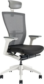 Office Pro Kancelářské křeslo na kolečkách MERENS WHITE SP – s područkami a opěrkou hlavy Černá BI 201