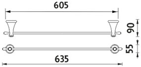 Nimco Držák na ručníky, 64 cm LADA - LA 19061-26