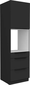 ARIA cc | vysoká skříňka 60 DPS-210 3S1F na vestavnou troubu | PREMIUM BOX | 60 cm | ANTI FINGERPRINT povrch | černá