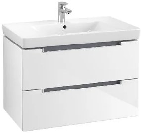 Villeroy & Boch Subway 2.0 - Umyvadlová skříňka, 787x520x449 mm, 2 zásuvky, Glossy White A69600DH