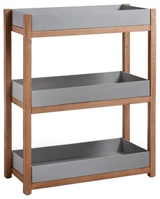 Regál LaForma Luka 80 cm, akácie/šedá