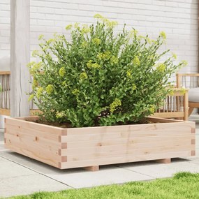 Zahradní Truhlík 100 X 100 X 26,5 Cm Masivní Borové Dřevo Přírodně Impregnované