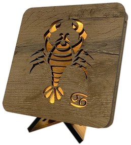 Li-Go Znamení "Rak" lampa 19x19cm provedení povrchu: dub světlý