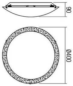 Redo 05-867 - LED Stropní svítidlo ARTEMIS LED/18W/230V pr. 40 cm stříbrná