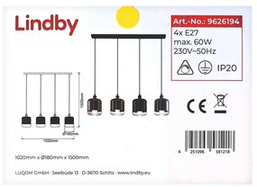 Lindby Lindby - Lustr na lanku TALLINN 4xE27/60W/230V LW1214