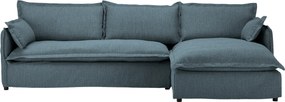 XXXLutz ROHOVÁ SEDAČKA, textil, modrá Livetastic - Sedací soupravy - 001968012505