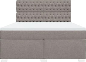 Box spring postel s matrací taupe 180x200 cm textil 3292878