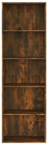 Petromila 5patrová knihovna kouřový dub 60 x 30 x 189 cm kompozitní dřevo