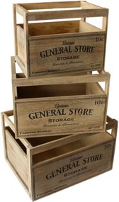 Willow Direct Dřevěná bedýnka General Store malá 30x22x23 cm
