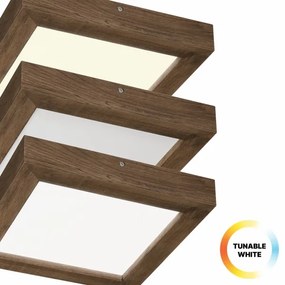 Brilagi-LED Stmívatelné svítidlo WOODY FRAME LED/24W/230V dub 30x30 cm IP44 + DO