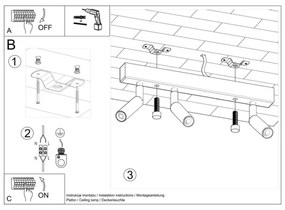 Sollux SL.0899 - Bodové svítidlo EYETECH 3xG9/12W/230V černá