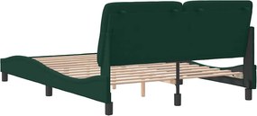 Rám postele bez matrace tmavě zelená 120 x 200 cm samet 3207914