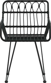 vidaXL Zahradní židle 2 ks s područkami 56 x 64 x 80 cm PE ratan [319427] Barva: Černá