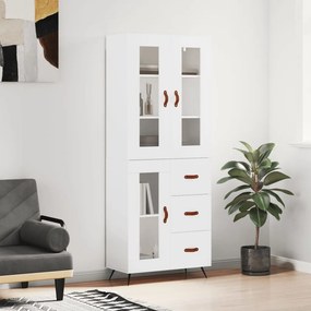Skříň highboard bílá 69,5 x 34 x 180 cm kompozitní dřevo 3198569