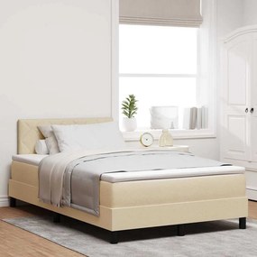 Postel s boxspringem s polštářem Krémová 120 x 190 cm textil 3338753