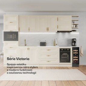 Klarstein Vinovilla Victoria 17 Built-In Duo Vilhelmine Edition, vinotéka, 17 lahví, skleněná dvířka
