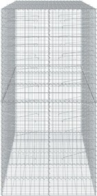 Gabionový koš s víkem 250 x 100 x 200 cm pozinkované železo 3295228