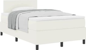 Postel s boxspringem s čelo Krémová a bílá 120 x 200 cm 3337509