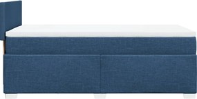 Box spring postel s matrací modrá 90x200 cm textil 3285770