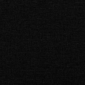 3místná pohovka s podnožkou černá 180 cm textil 3201139