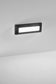 FAN LED-W-OASIS-NER LED venkovní nástěnné svítidlo Oasis (černé) 3 W, 370 lm, CCT 3000 / 4200 / 6500 K, 23 x 8 x 3 cm - FANEUROPE