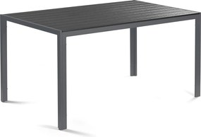 Fieldmann FDZN 5050G Zahradní stůl Rozměry: 150 x 90 x 74 cm, Designový zahradní stůl, Materiál rámu: hliník, Barva rámu: šedá, Deska: Dřevoplast,