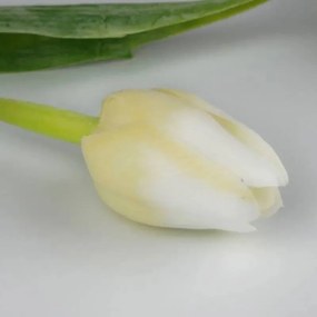 Umělý tulipán krémovo- bílý- 43 cm, č. 9