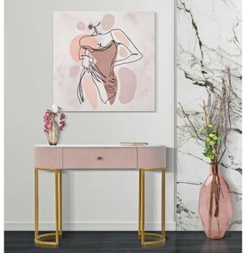 Designová konzole Hadassah 100 cm růžová