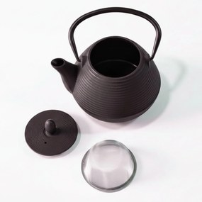 Litinová čajová konvice s filtrem YUKI, 1000 ml, černá