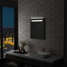 144708 vidaXL Koupelnové nástěnné zrcadlo s LED osvětlením 50 x 60 cm