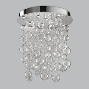 Metallux 251.090.01 Bolero, luxusní závěsné svítidlo, 60 kuliček čirého skla, 12x10W GU10, prům. 100cm, délka závěsu: 110cm