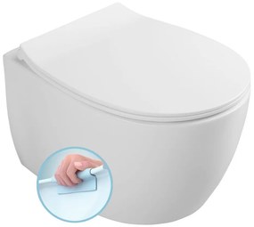 Isvea SENTIMENTI závěsná WC mísa, Rimless, 36x51cm, bílá 10AR02010SV