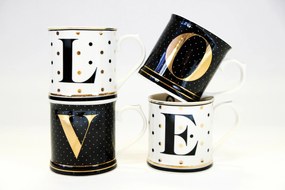 Home Elements Porcelánový hrnek 370 ml písmena: A