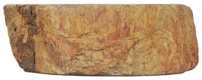 Umyvadlo 45 x 35 x 15 cm fosilní kámen krémové 142778