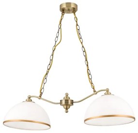 Náhradní sklo k lustru a stojací lampě OLD LAMP E27 pr. 30 cm bílá/zlatá