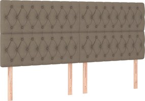 Box spring postel s matrací taupe 200x200 cm textil 3137425